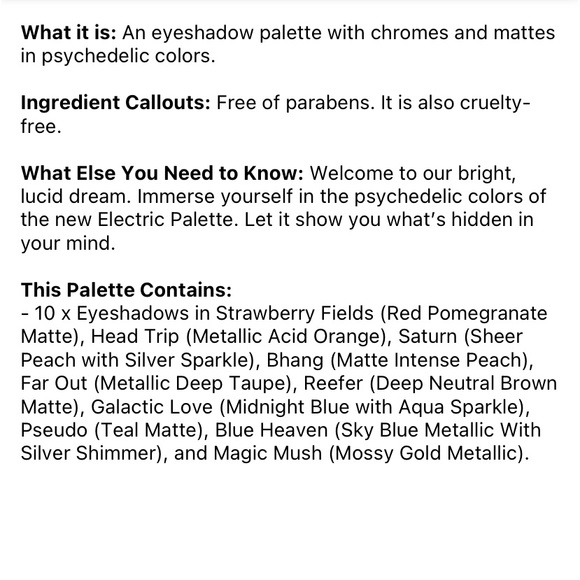 Melt Cosmetics | Makeup | Melt Cosmetics Electrip Eyeshadow Palette ...